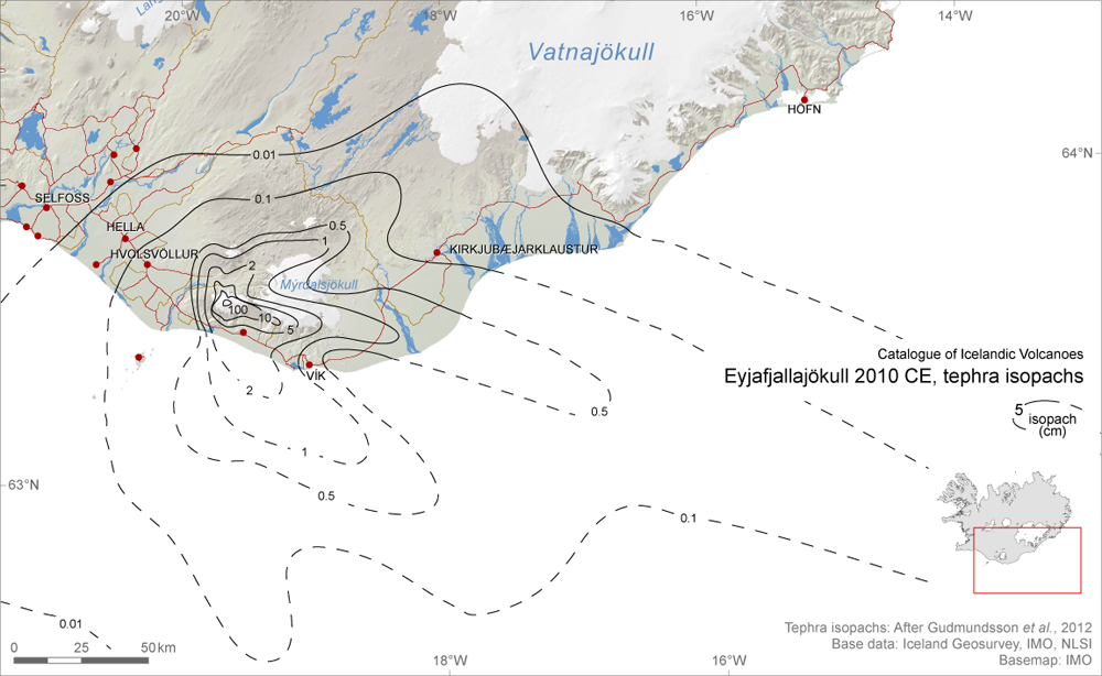 Eyjafjallajokull Map