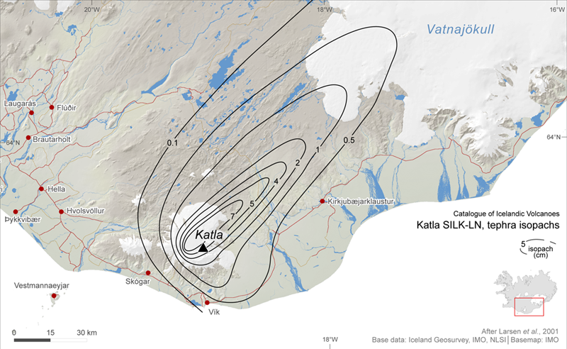 Katla Volcano Map